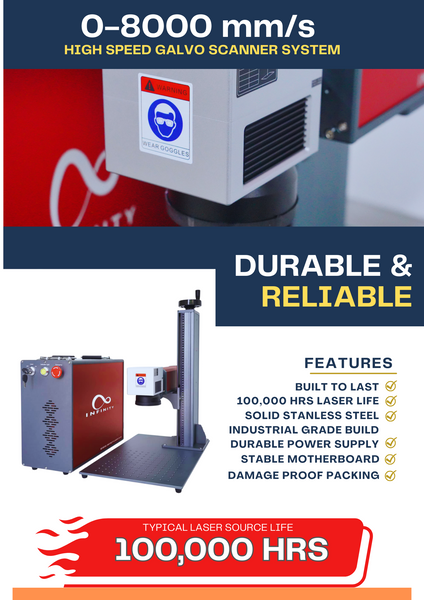 INFINITY LASER 100W JPT MOPA Fibre Laser Machine – DVTECH